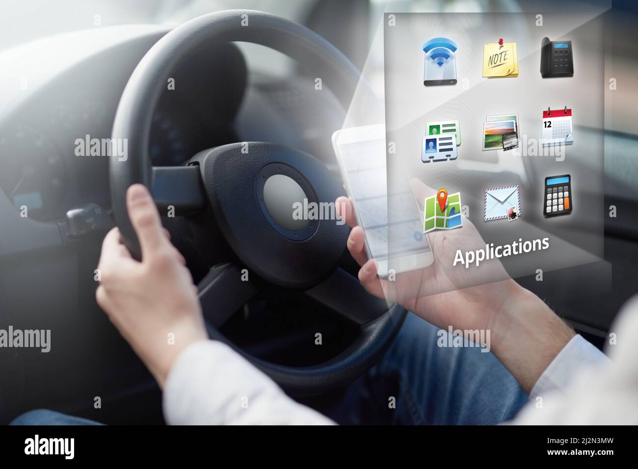 Accessing apps on-the-go. Cropped shot of a businessman using a mobile ...