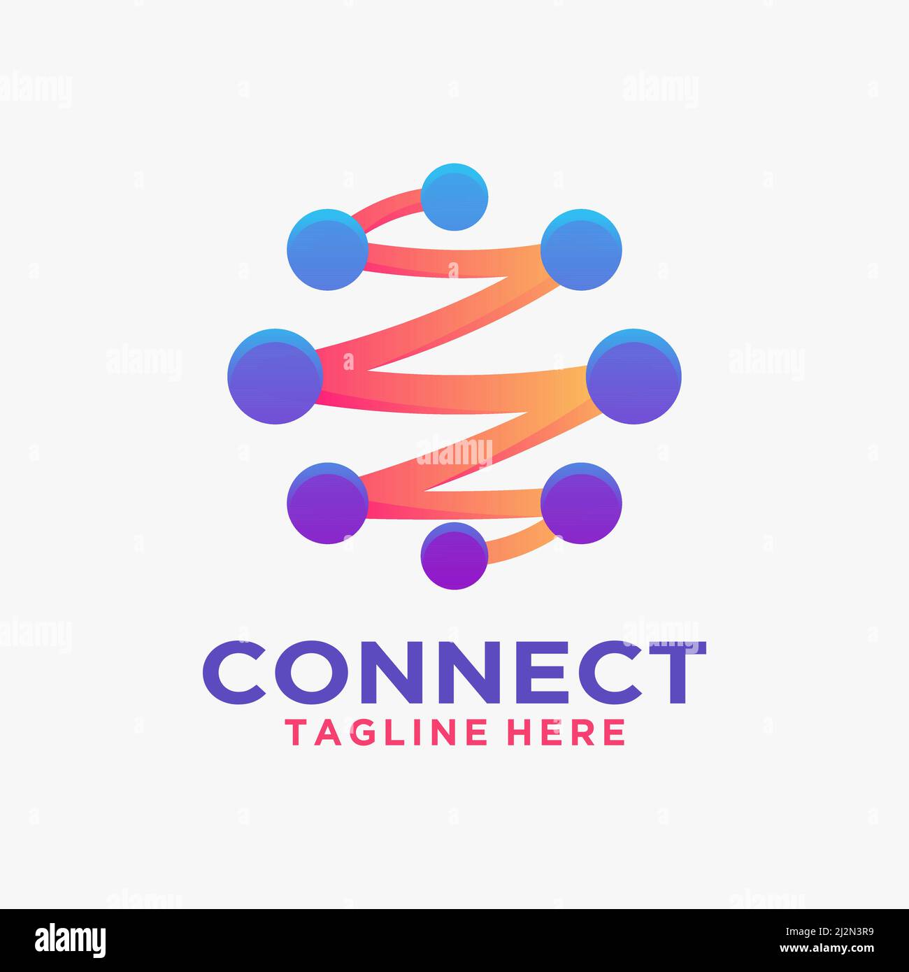 Connect tech logo design Stock Vector Image & Art - Alamy