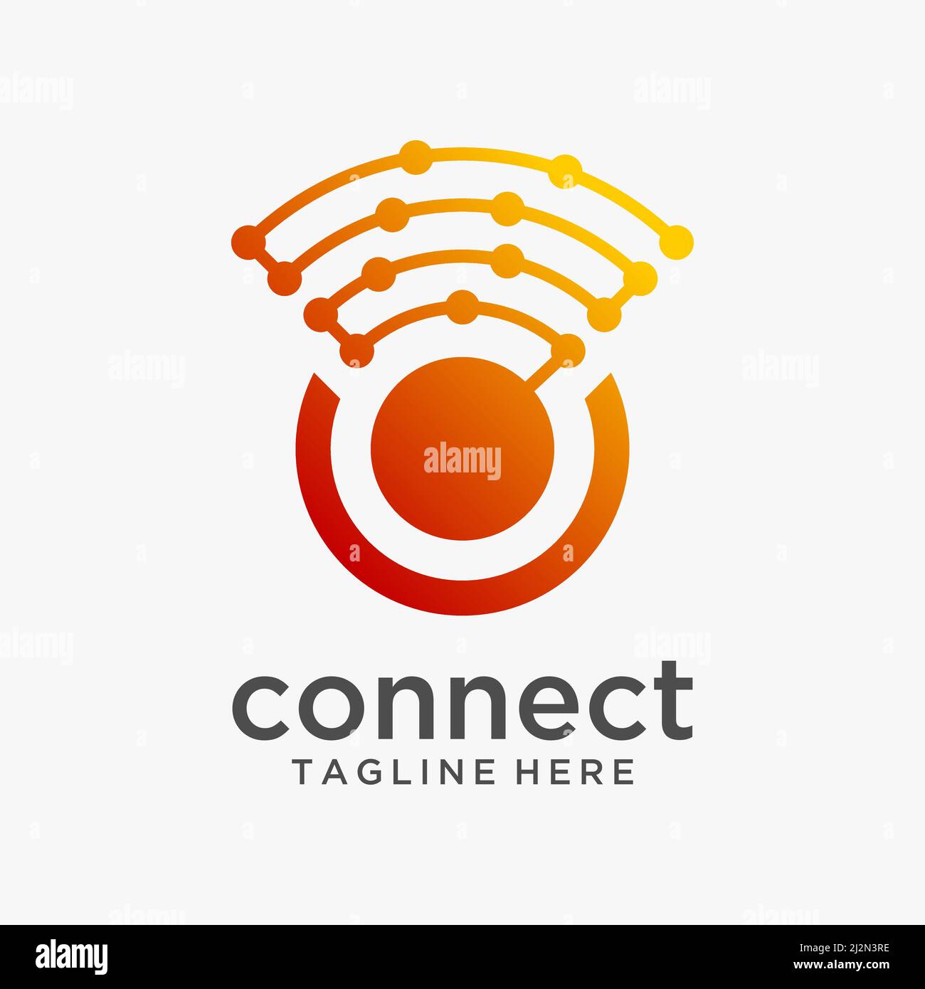 Wireless tech connect logo design Stock Vector Image & Art - Alamy