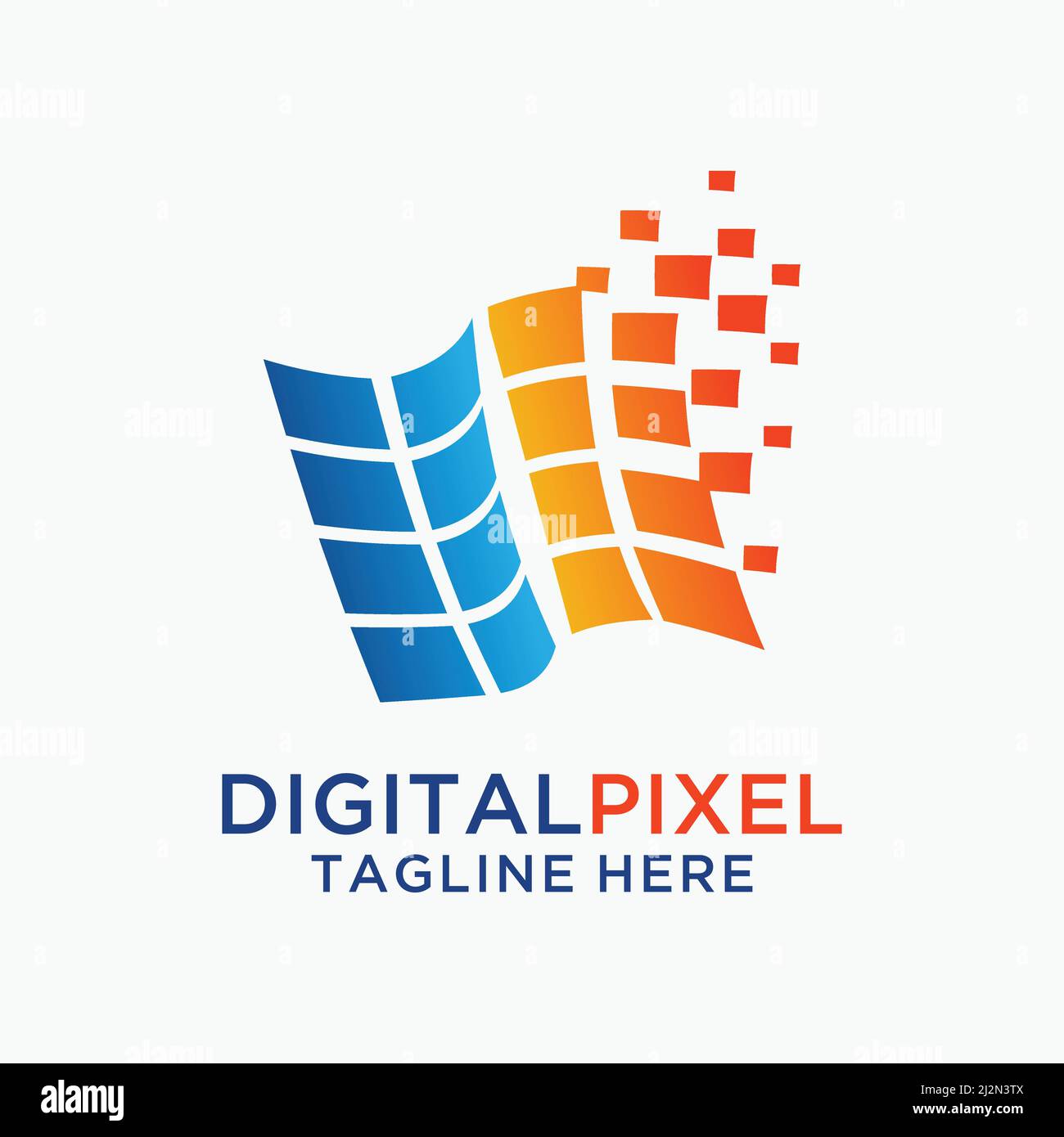 Abstract digital pixel logo design Stock Vector Image & Art - Alamy