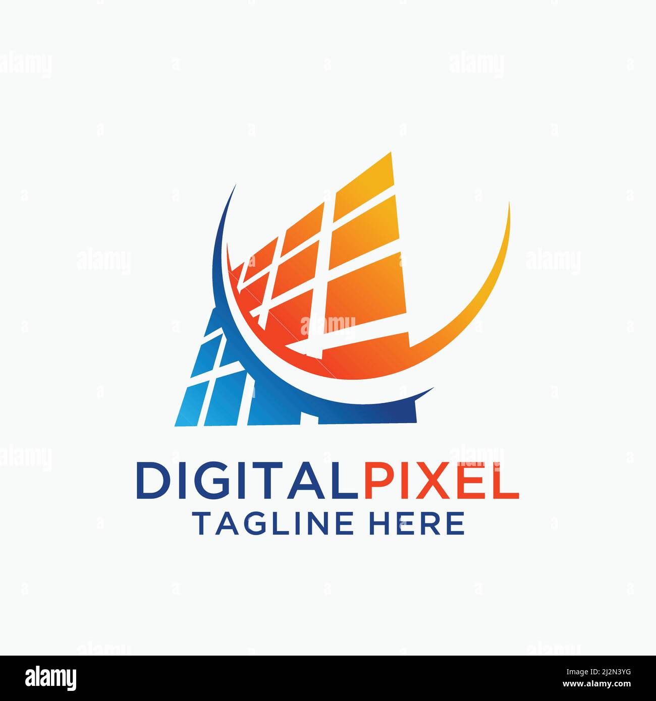 Abstract digital pixel logo design Stock Vector Image & Art - Alamy
