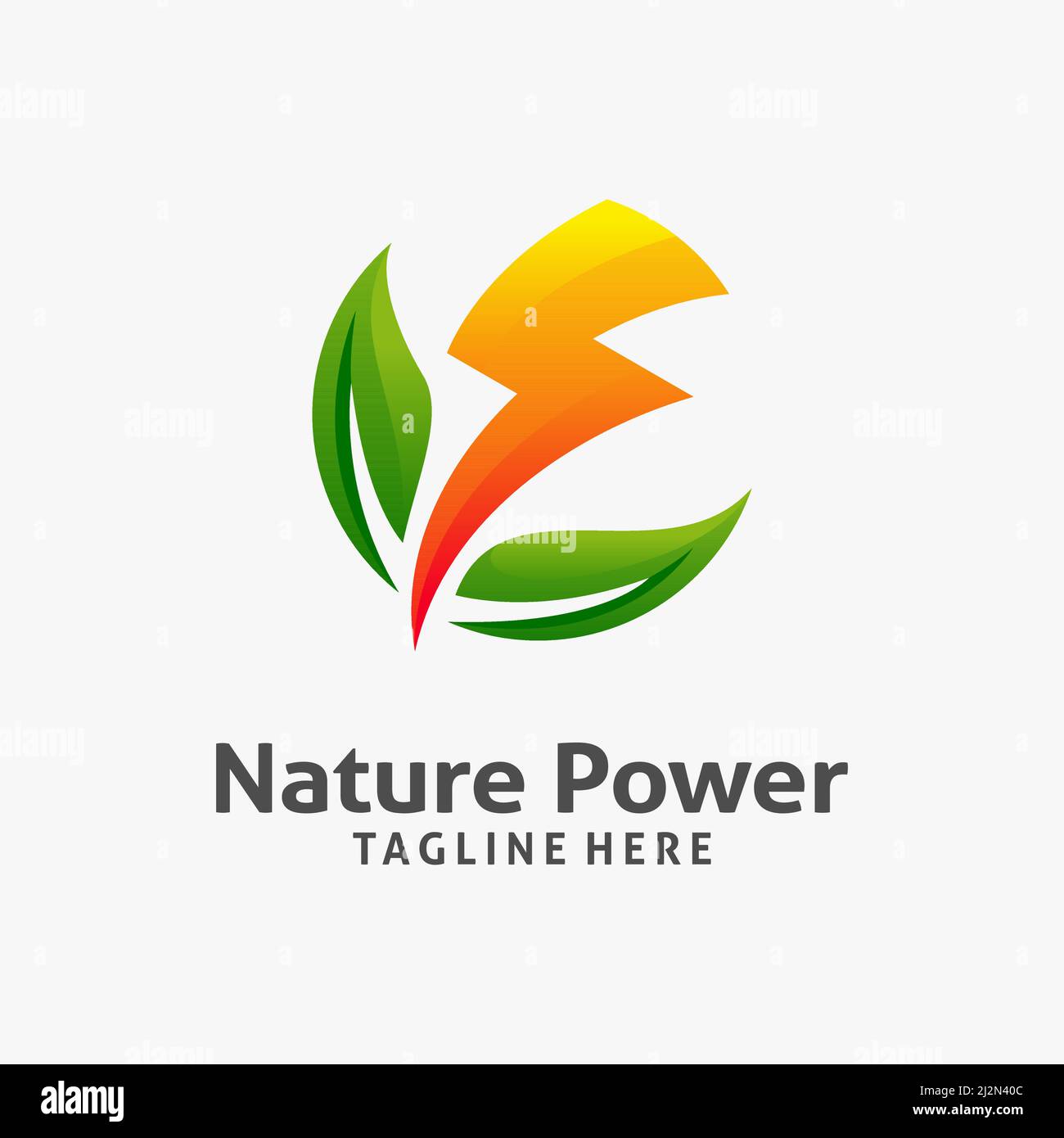 Nature power logo design Stock Vector Image & Art - Alamy