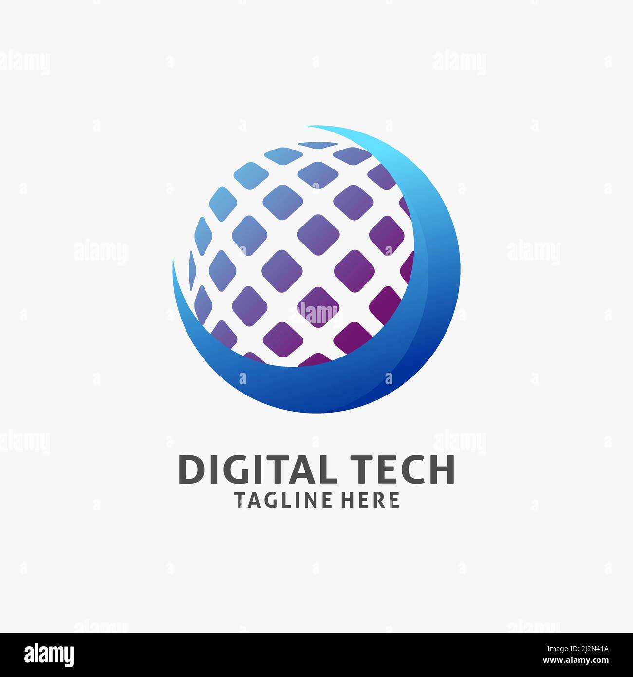 Digital tech logo design inspiration Stock Vector Image & Art - Alamy