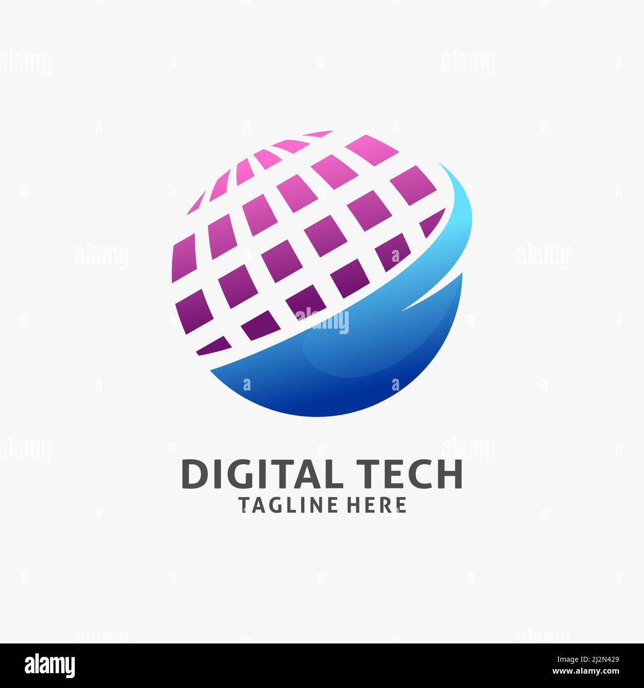 Digital tech logo design inspiration Stock Vector Image & Art - Alamy