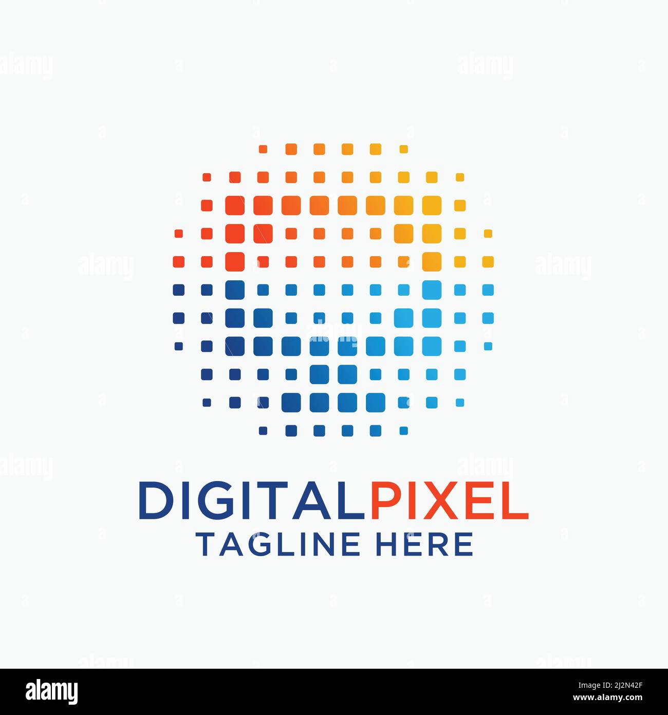 Digital pixel screen logo design Stock Vector Image & Art - Alamy