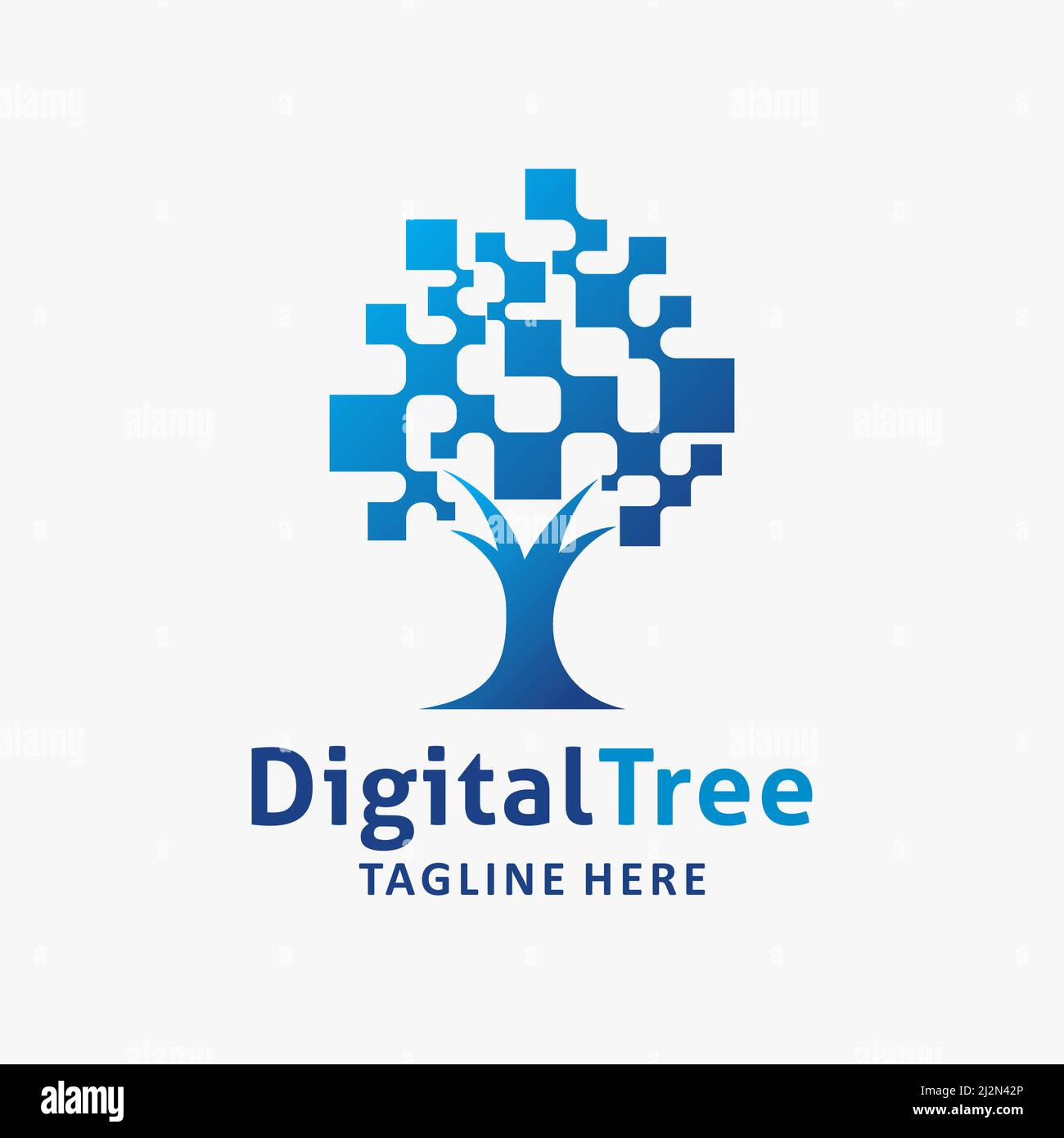 Digital tree logo design Stock Vector Image & Art - Alamy