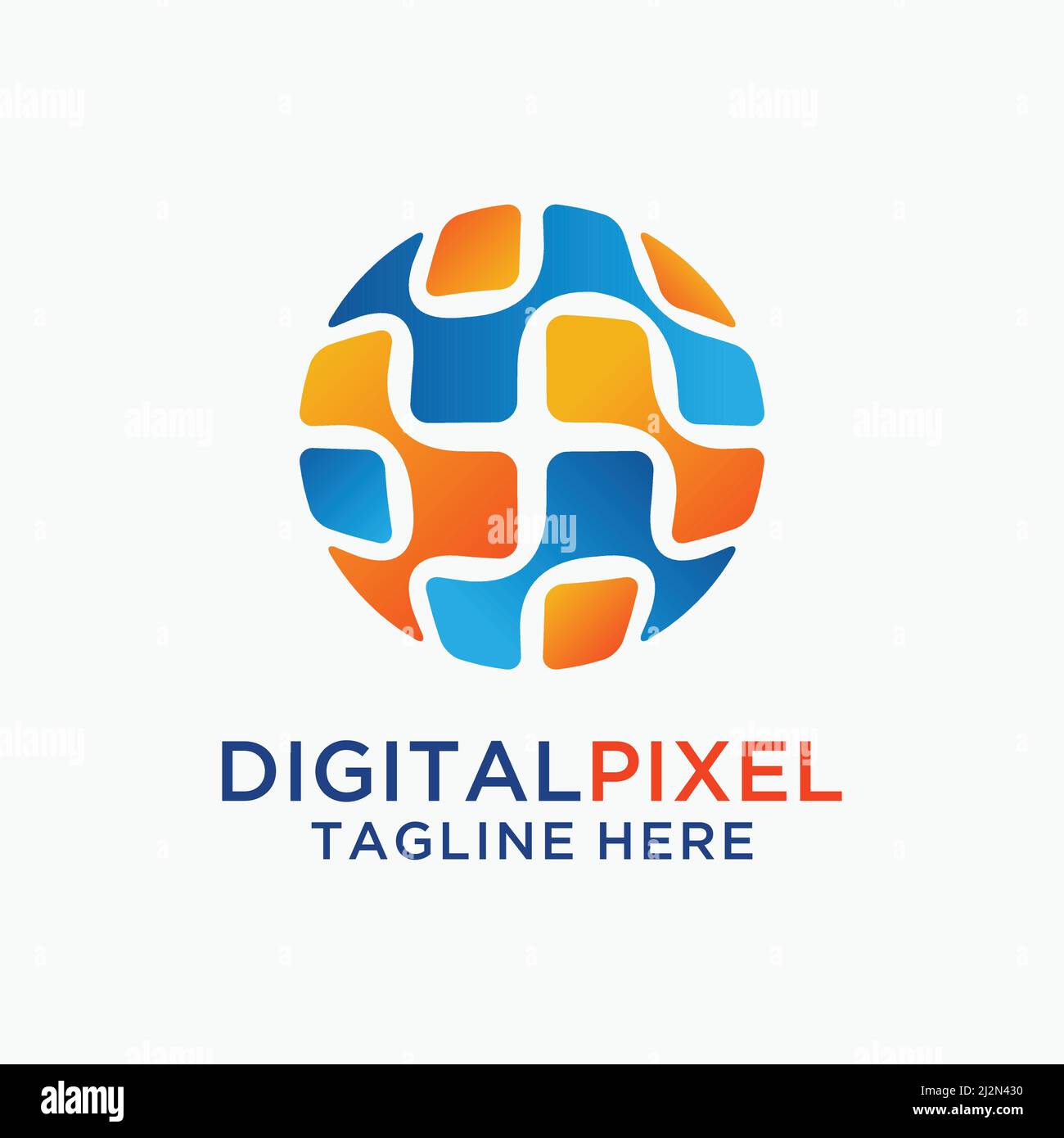 Abstract digital pixel logo design Stock Vector Image & Art - Alamy