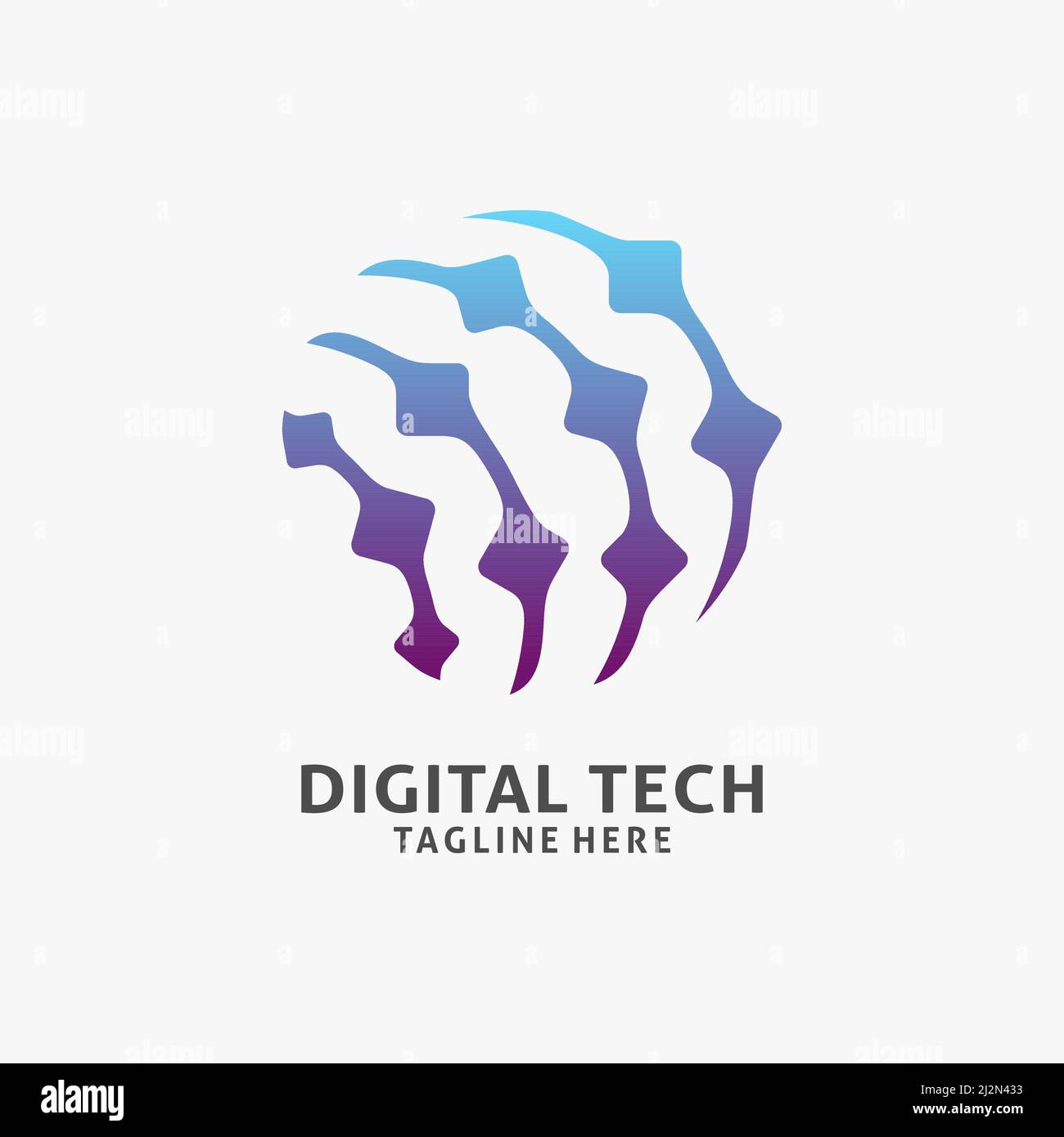 Digital tech logo design inspiration Stock Vector Image & Art - Alamy