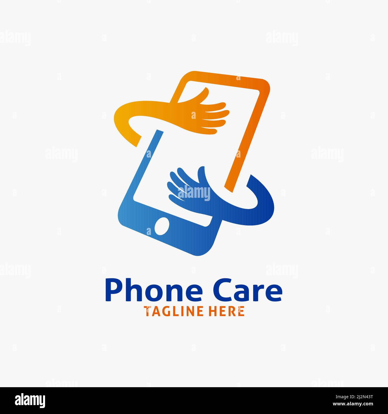 Phone care logo design Stock Vector Image & Art - Alamy