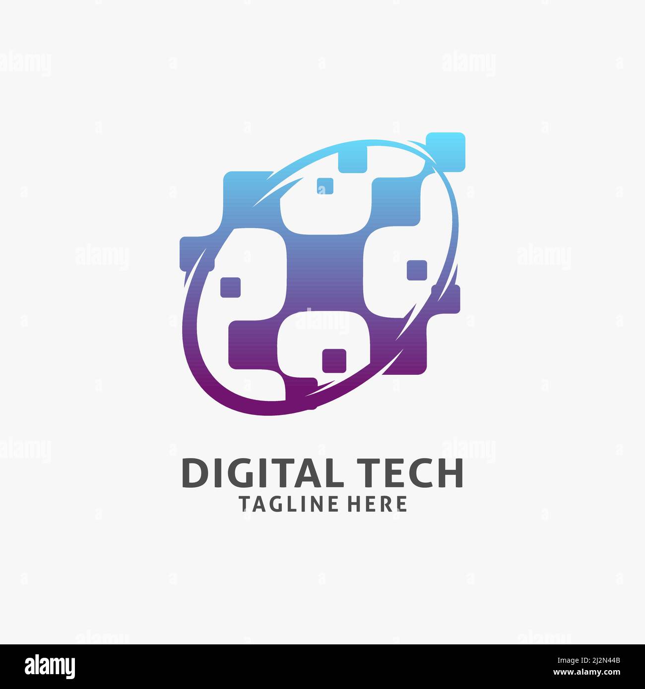 Digital tech logo design inspiration Stock Vector Image & Art - Alamy