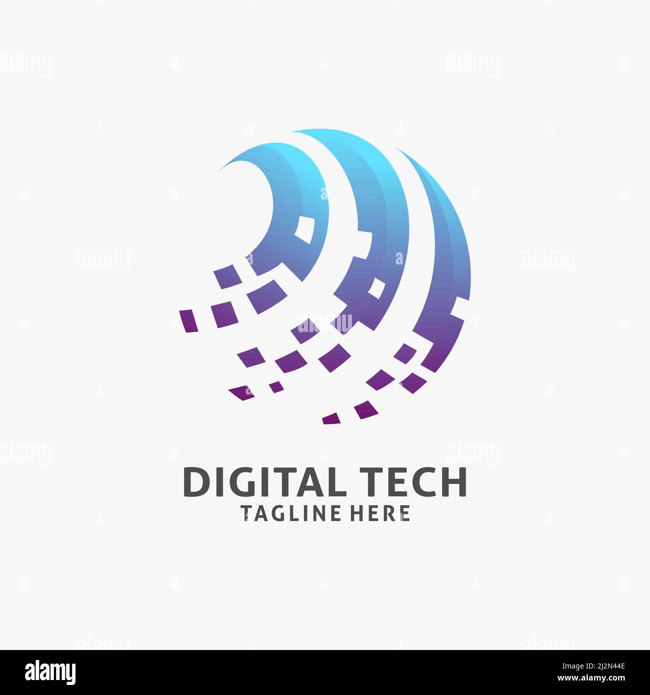 Digital tech logo design inspiration Stock Vector Image & Art - Alamy