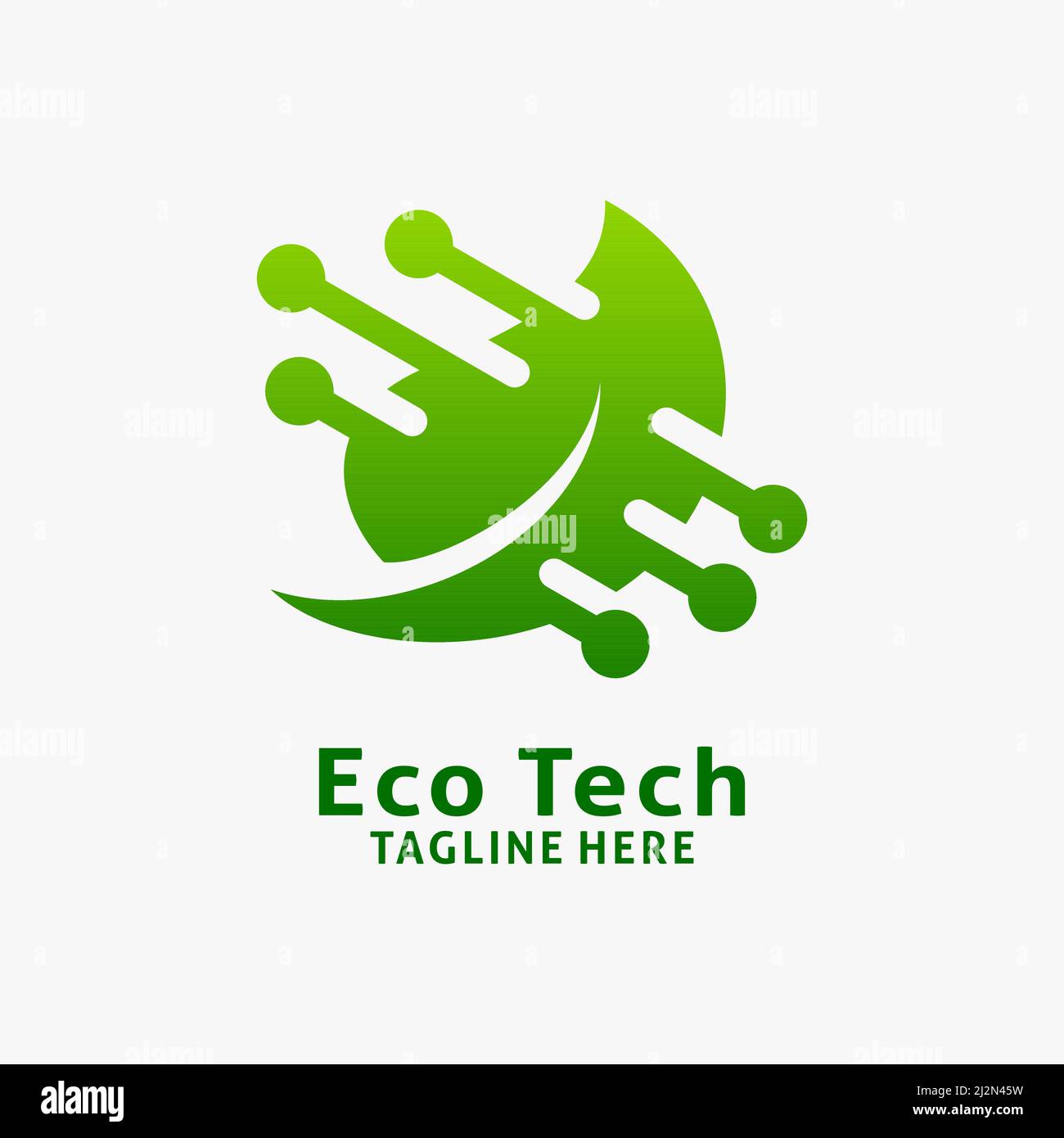 Nature tech logo design Stock Vector Image & Art - Alamy