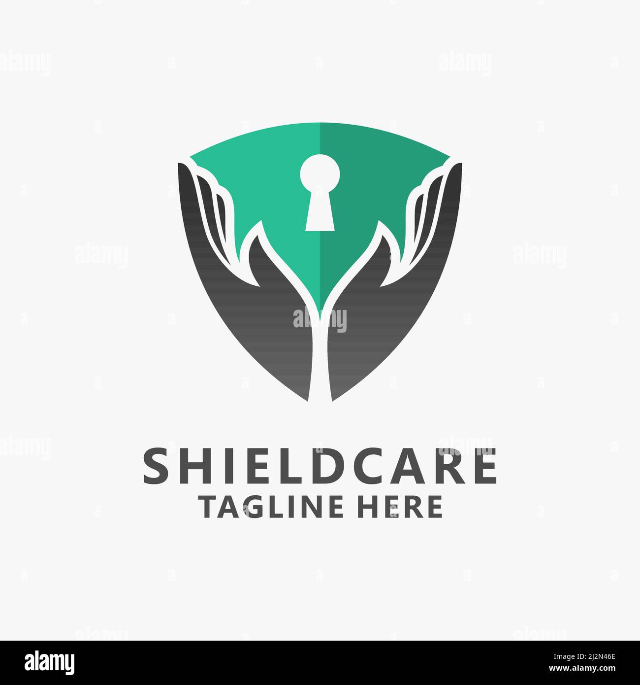 Shield care logo design Stock Vector Image & Art - Alamy