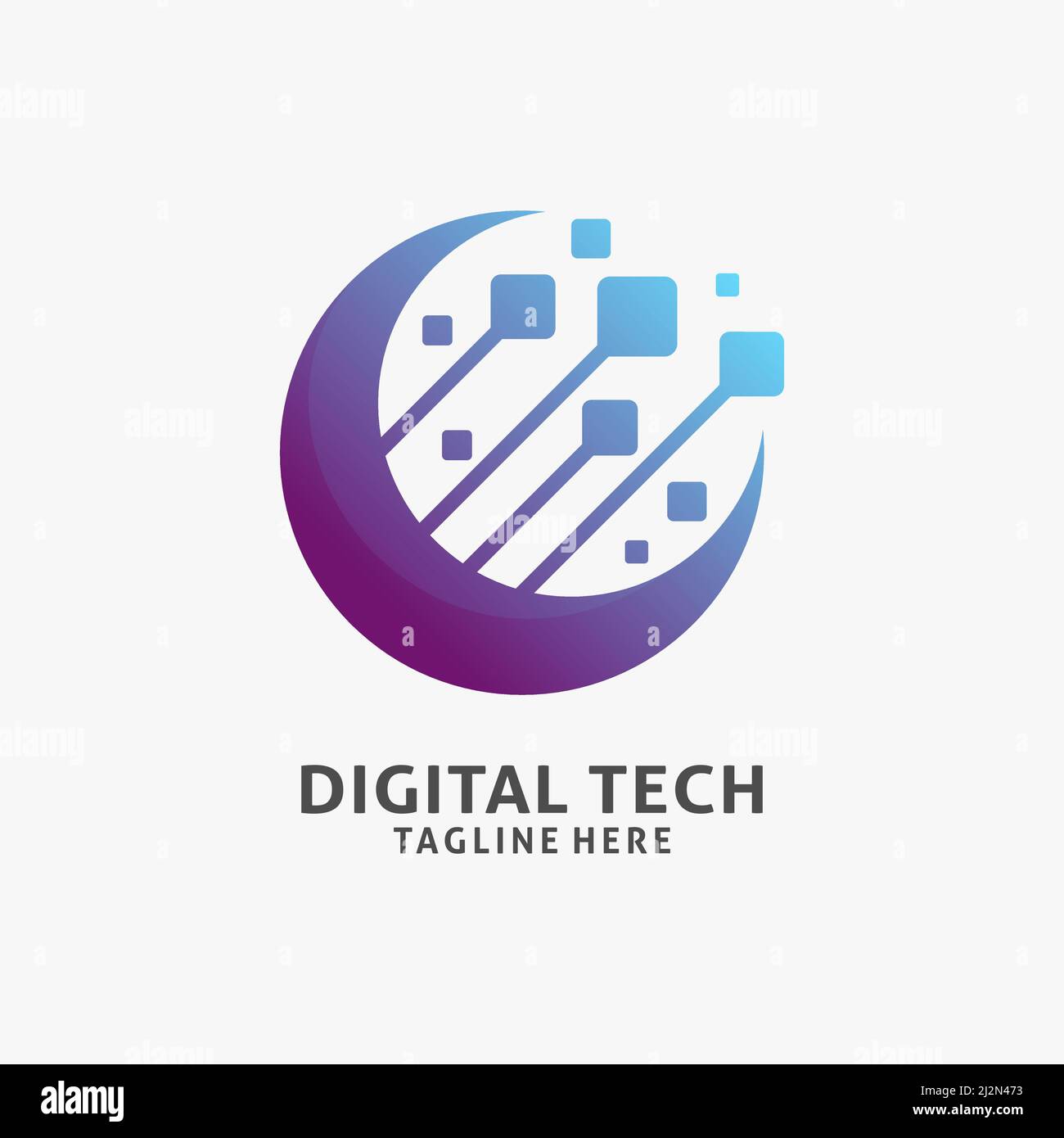 Digital tech logo design inspiration Stock Vector Image & Art - Alamy