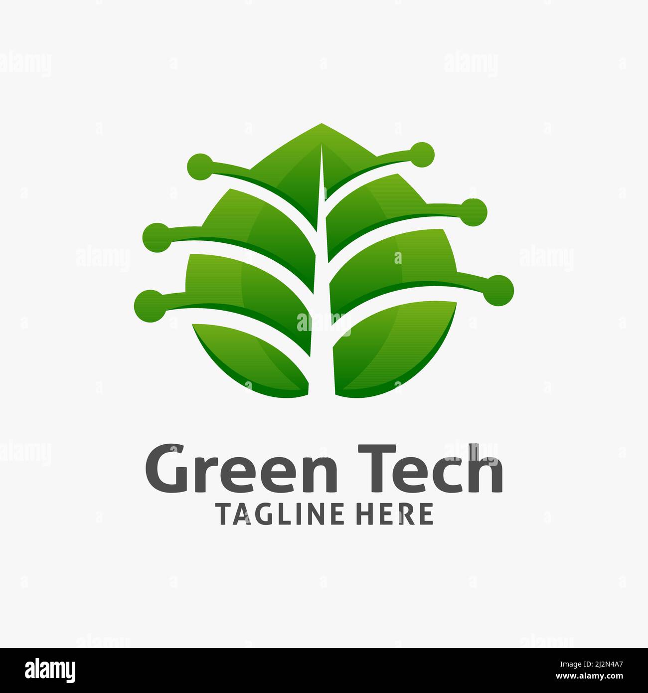 Leaf tech logo design Stock Vector Image & Art - Alamy