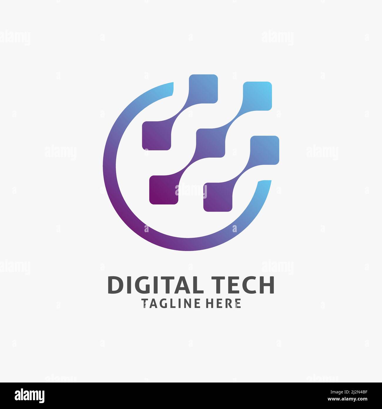 Digital tech logo design inspiration Stock Vector Image & Art - Alamy