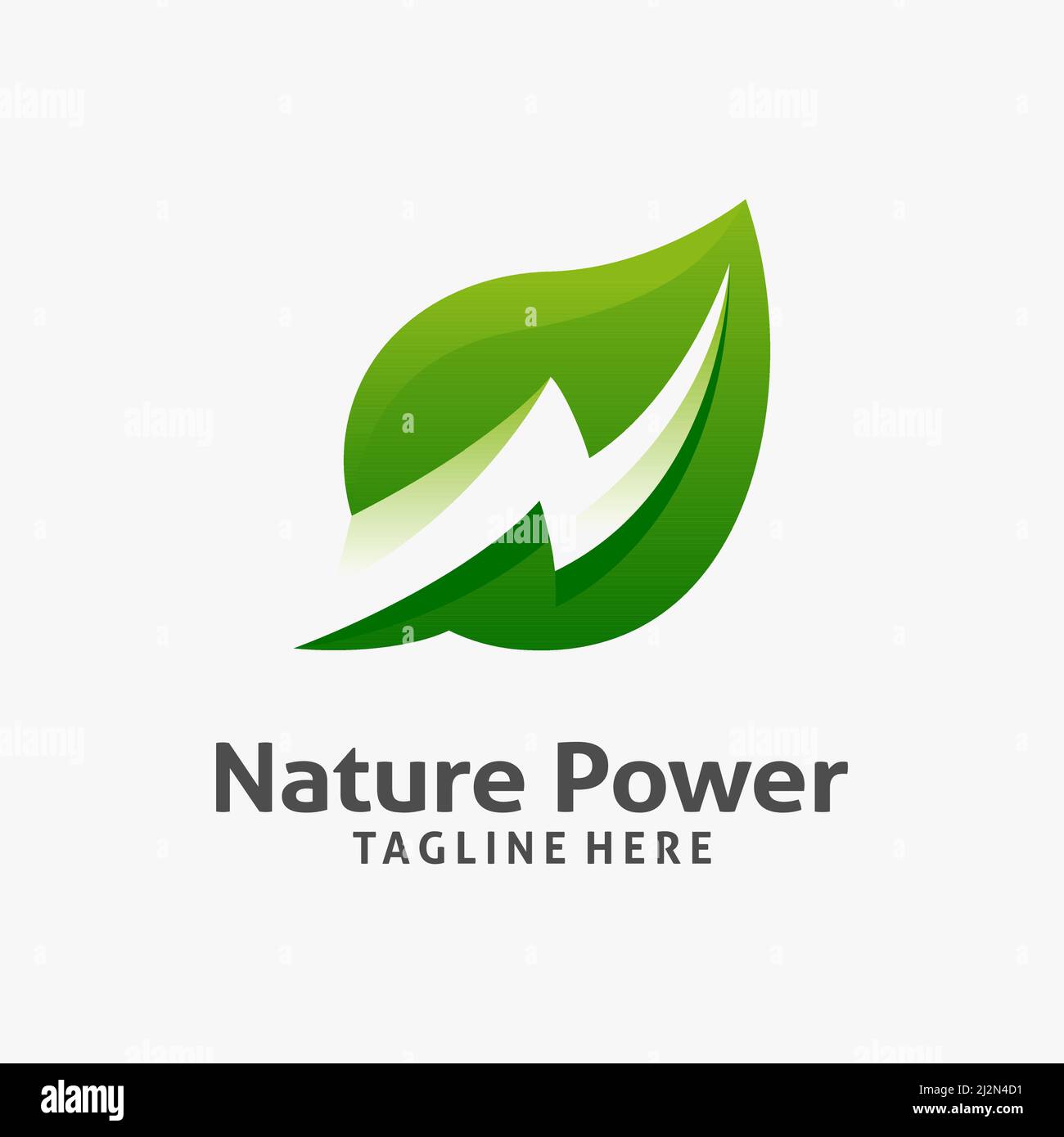 Nature power logo design Stock Vector Image & Art - Alamy