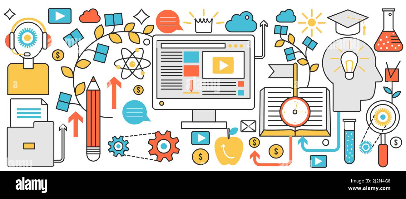 E-learning online education technology. Knowledge from open library ...