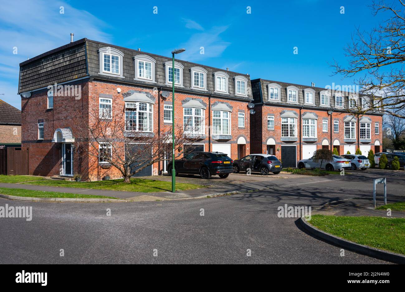 Hamilton Close, a modern brick 3 storey housing terrace in Rustington ...