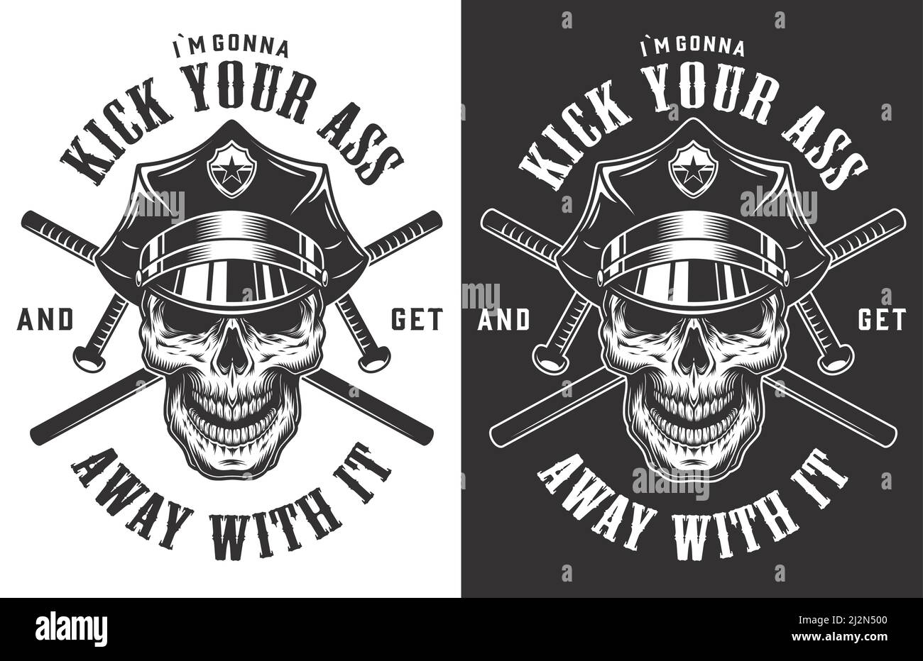 Policeman skeleton Stock Vector Images - Alamy