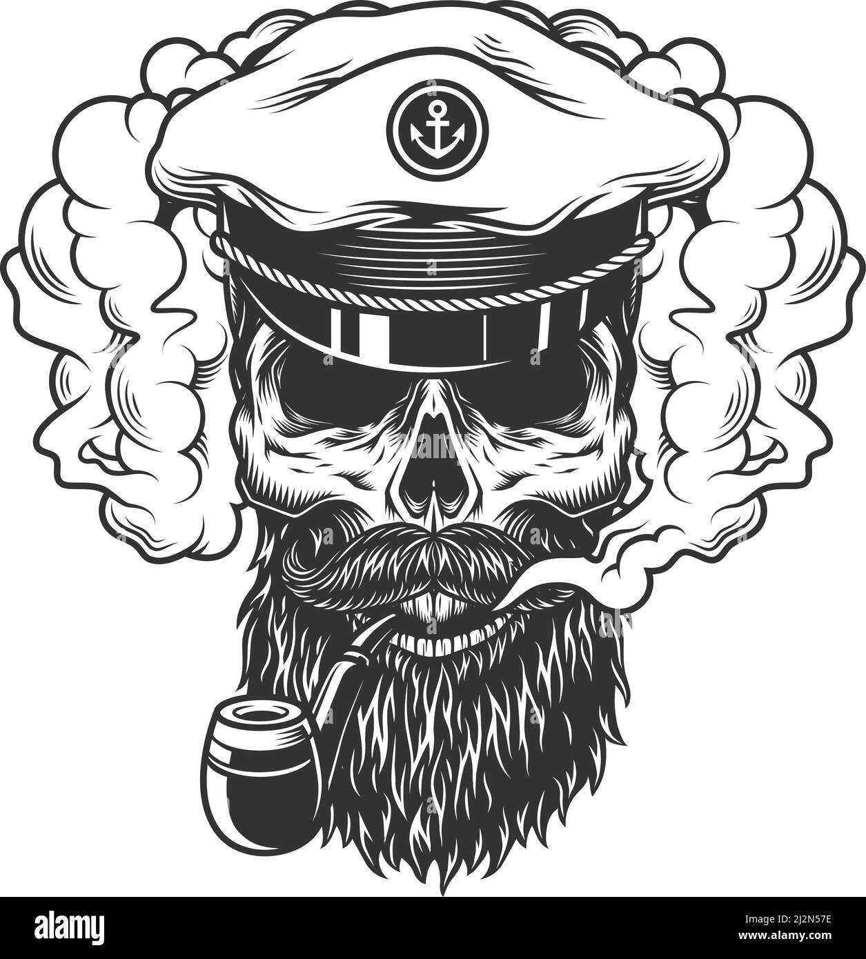 Captain smoker Stock Vector Images - Alamy