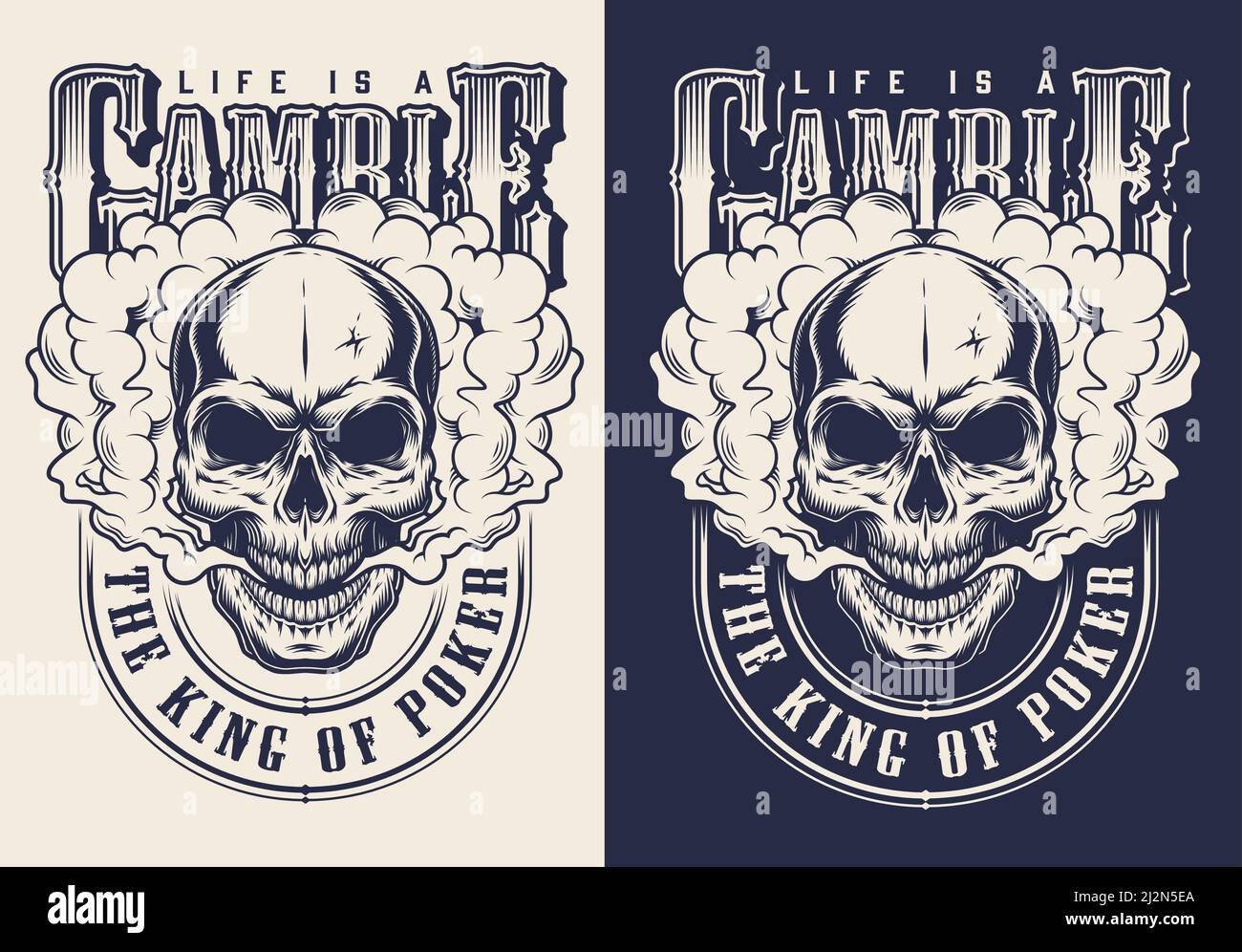 Emblems with skull hi-res stock photography and images - Alamy