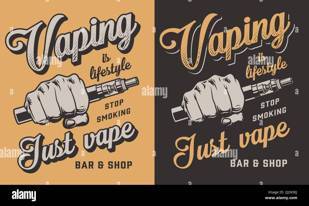 Vaping apparel design with vapor. Vector illustration Stock Vector ...