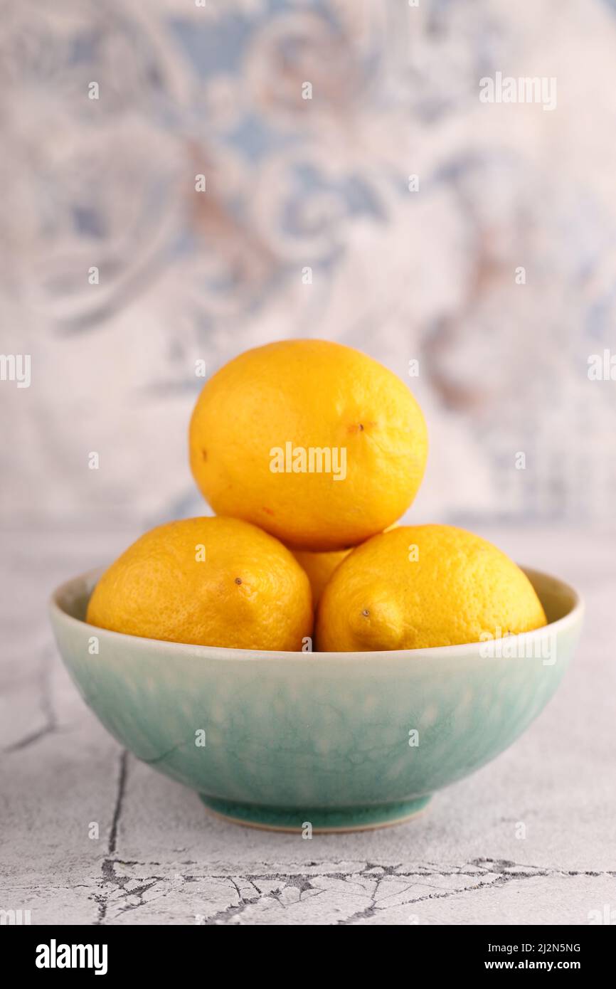 ripe organic lemons still life Stock Photo - Alamy