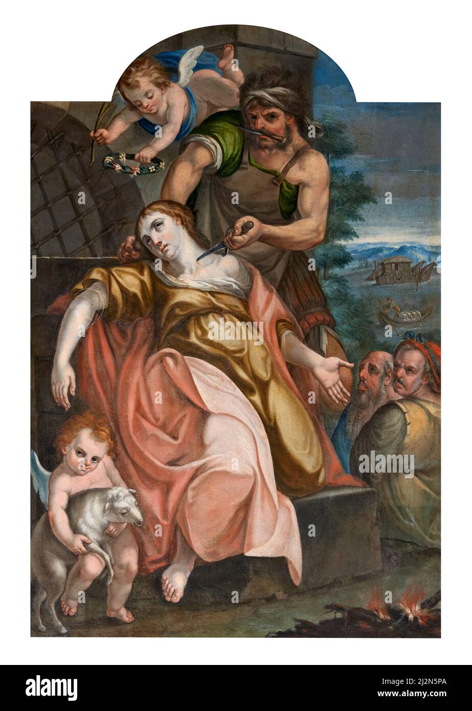 Martyrdom of St. Agnese - oil on canvas - Gian Battista Morini ...