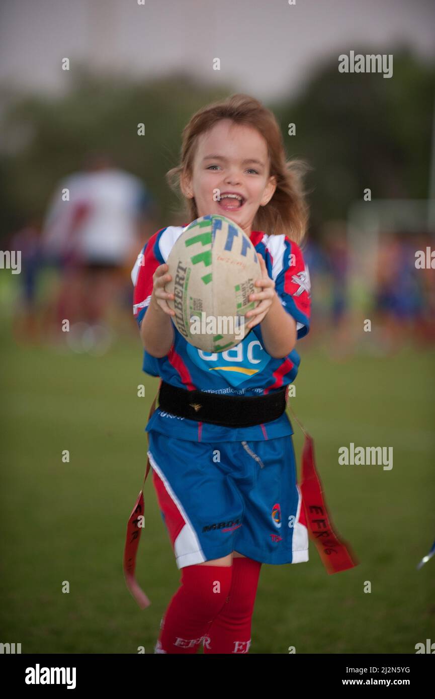 young kids playing rugby Stock Photo - Alamy