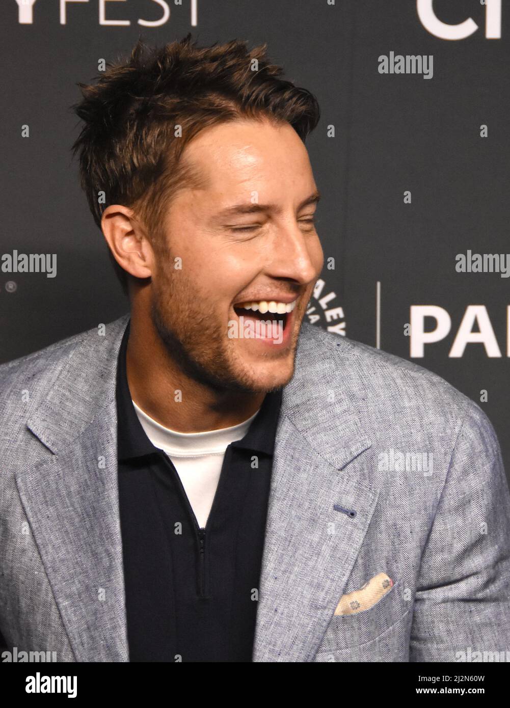 Hollywood, California, USA 2nd April 2022 Actor Justin Hartley attends ...