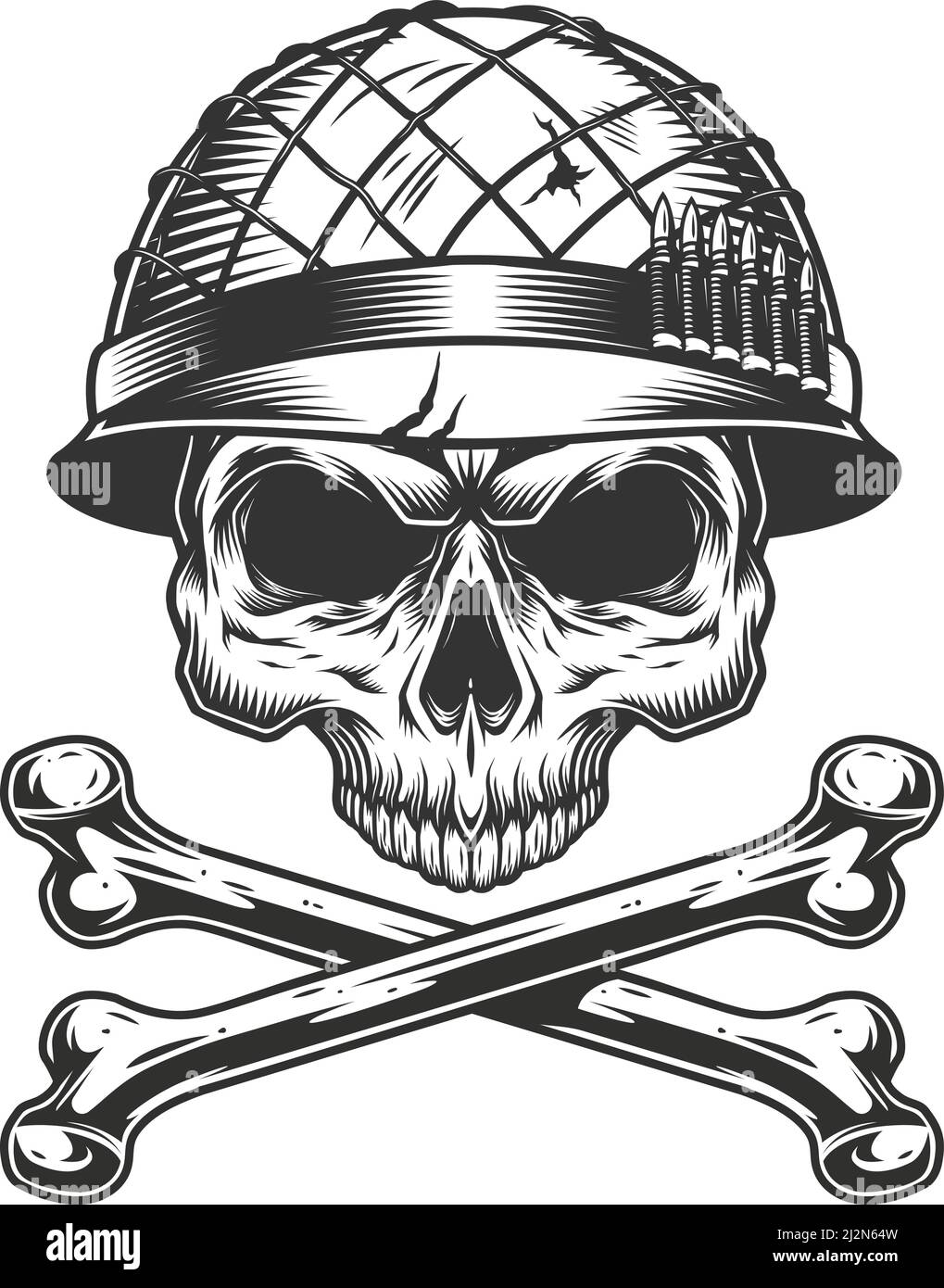 Army Skull Vector