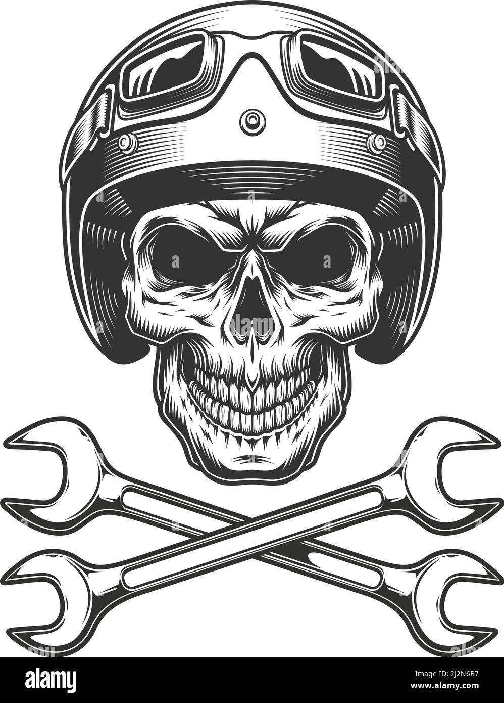 Moto skull vector logo symbol hi-res stock photography and images - Alamy