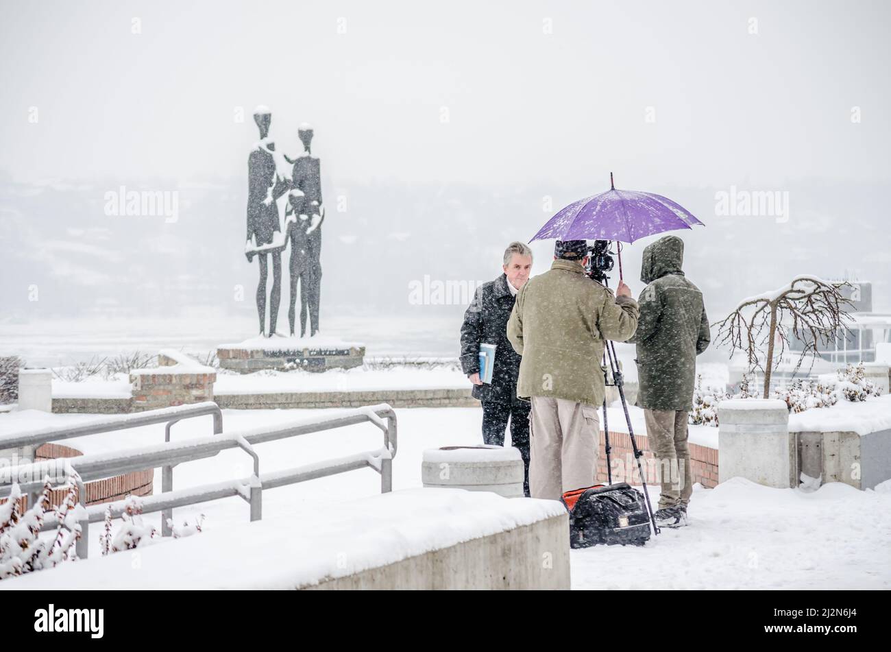 Memorial to the victims of the Novi Sad raid in 1942 on Serbs, Jews and ...