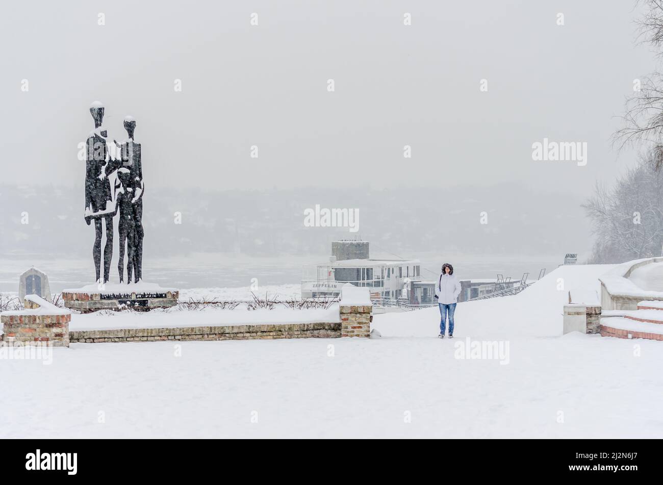 Memorial to the victims of the Novi Sad raid in 1942 on Serbs, Jews and ...