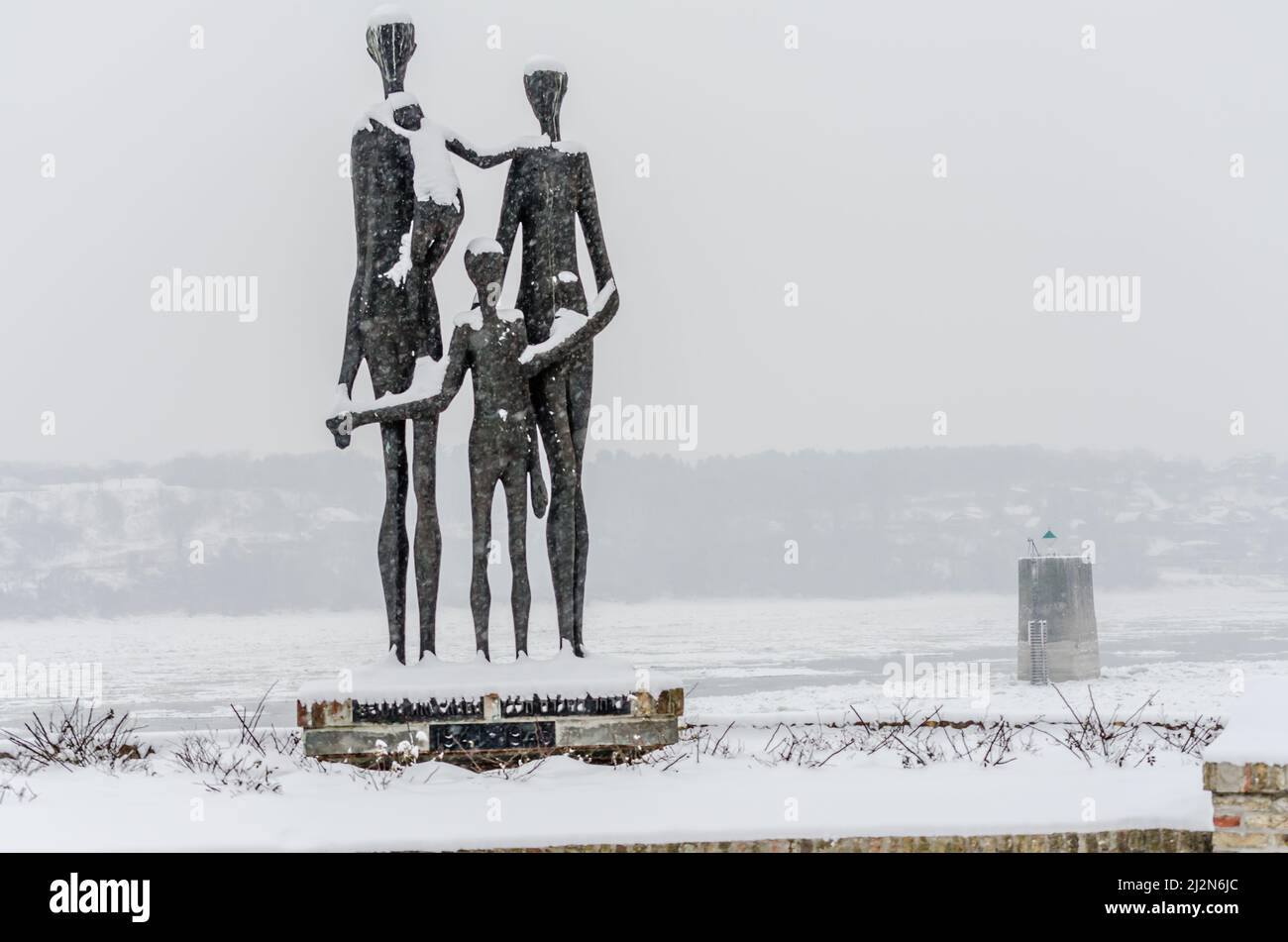 Memorial to the victims of the Novi Sad raid in 1942 on Serbs, Jews and ...
