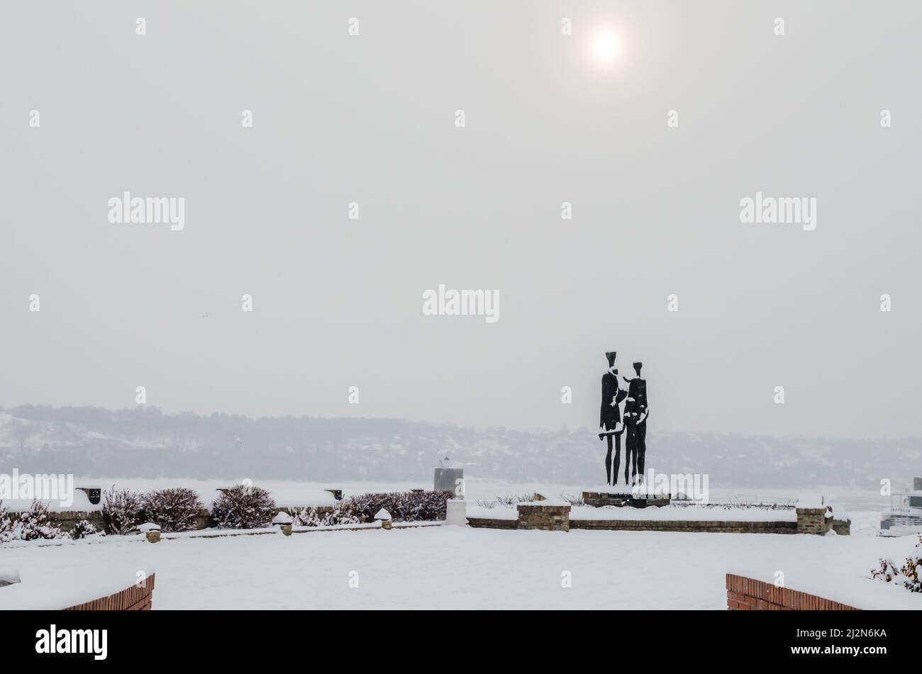 Memorial to the victims of the Novi Sad raid in 1942 on Serbs, Jews and ...