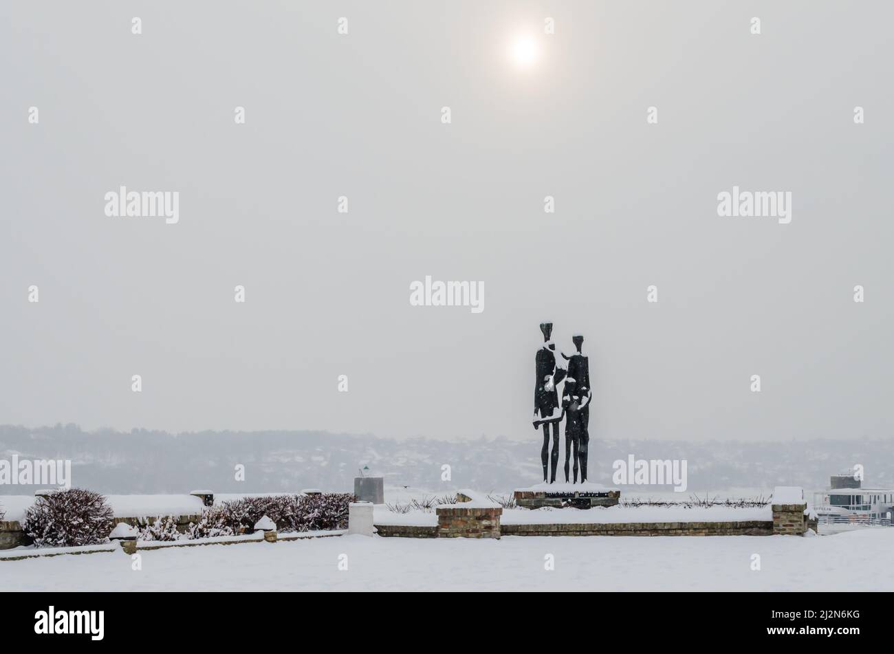 Memorial to the victims of the Novi Sad raid in 1942 on Serbs, Jews and ...