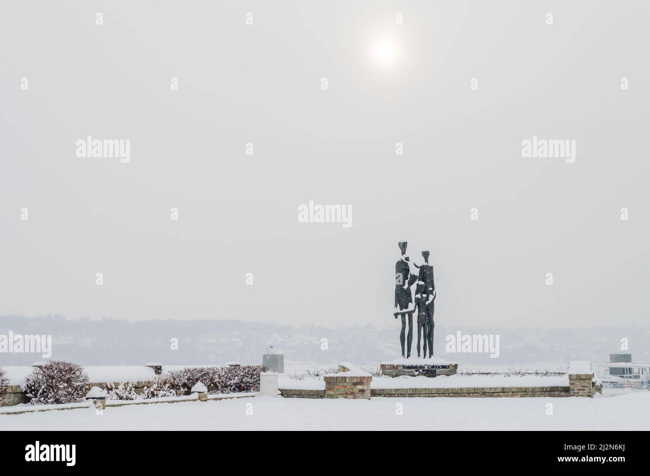 Memorial to the victims of the Novi Sad raid in 1942 on Serbs, Jews and ...
