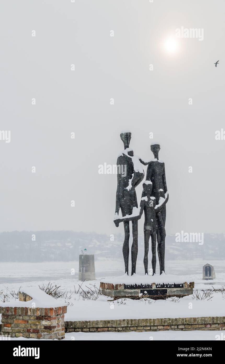 Memorial to the victims of the Novi Sad raid in 1942 on Serbs, Jews and ...