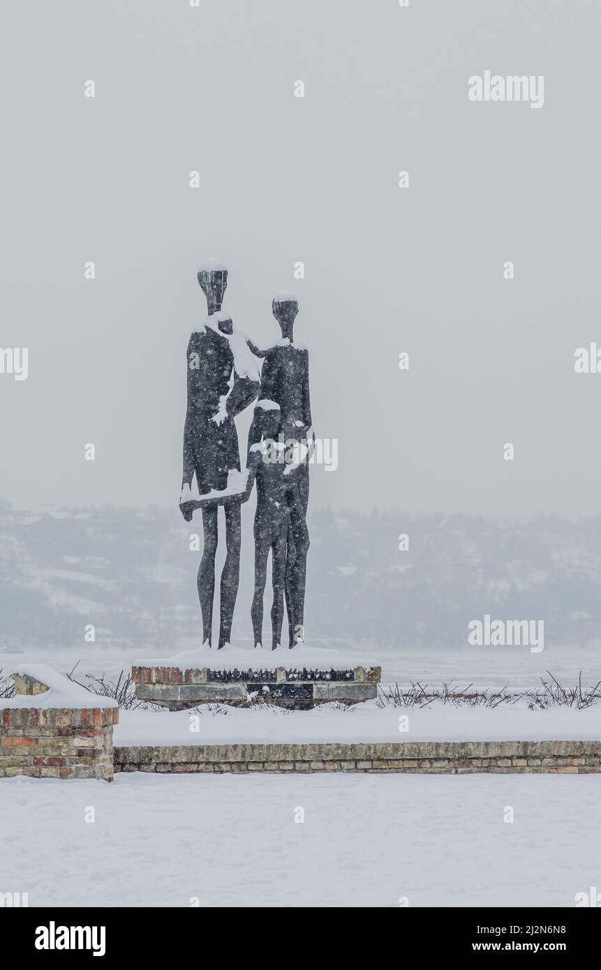 Memorial to the victims of the Novi Sad raid in 1942 on Serbs, Jews and ...