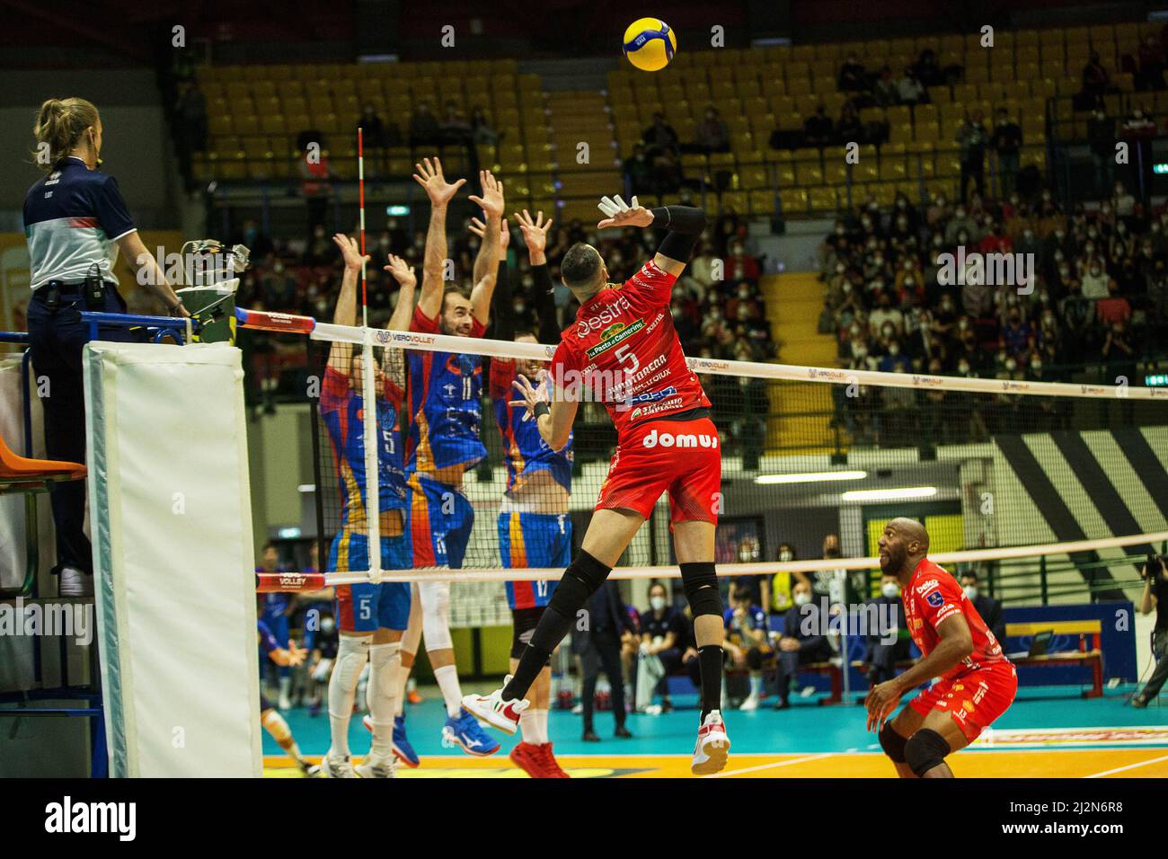 Arena di Monza, Monza, Italy, April 02, 2022, Spike of Juantorena ...