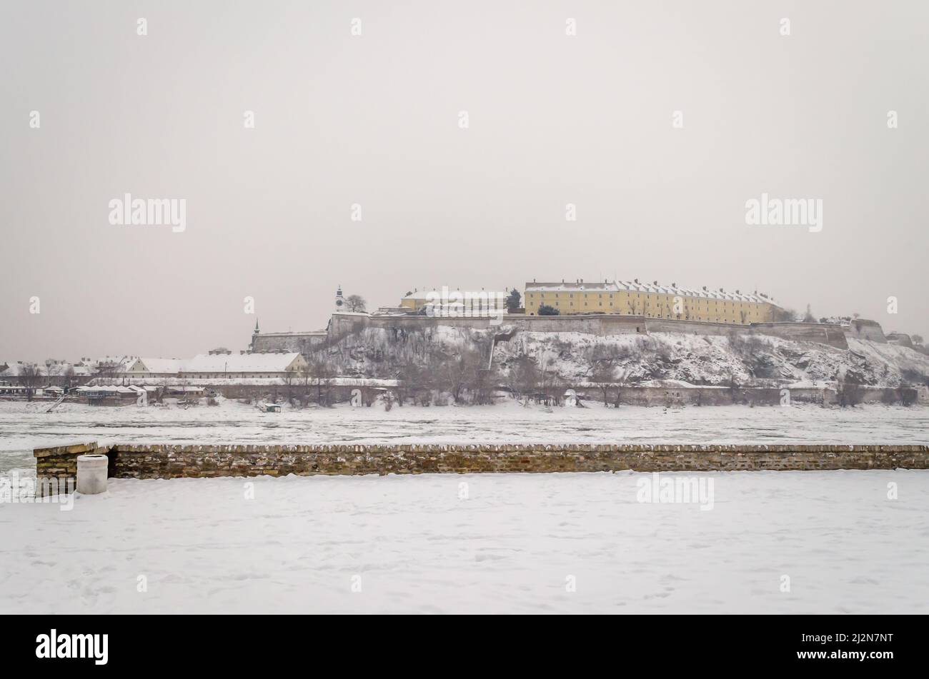 Novi Sad, Serbia - January 23, 2014: Petrovaradin Fortress from the ...