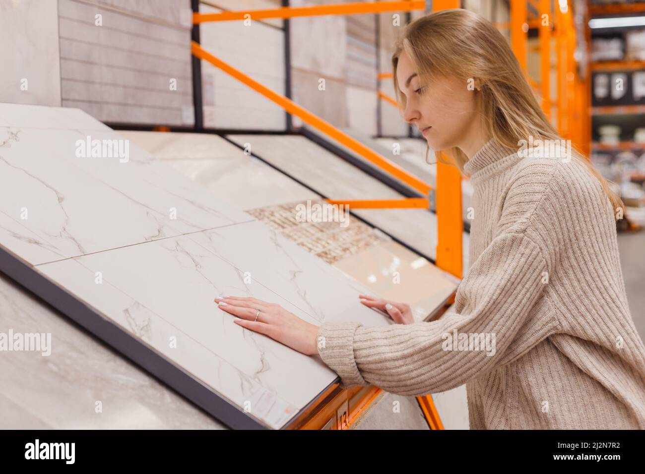 Choosing tile hi-res stock photography and images - Alamy