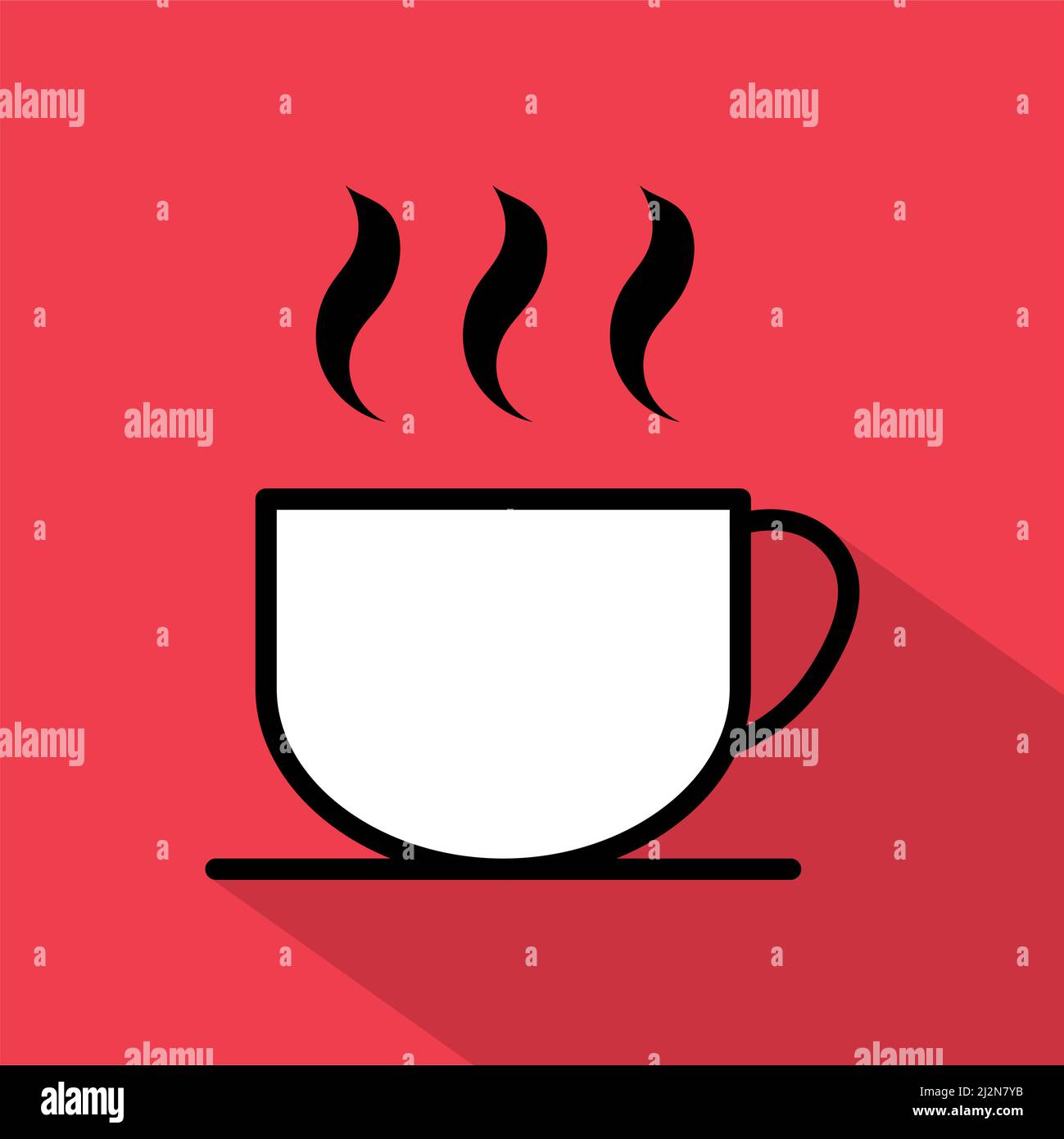 Coffee icon, breakfast drink cafe, cappuccino, hot simple isolated ...