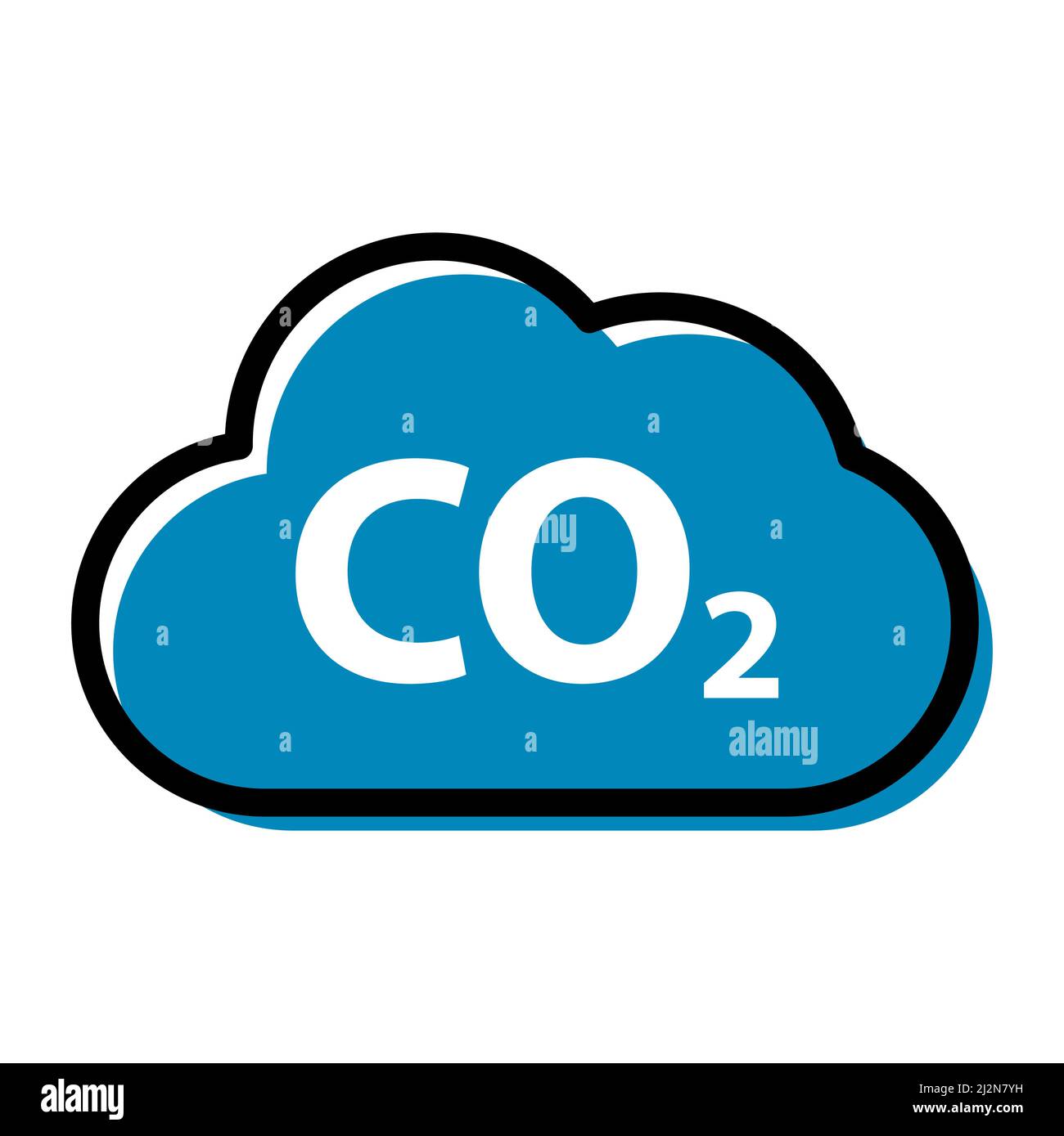 CO2 reduce cloud icon, clean global emission, environment eco design ...