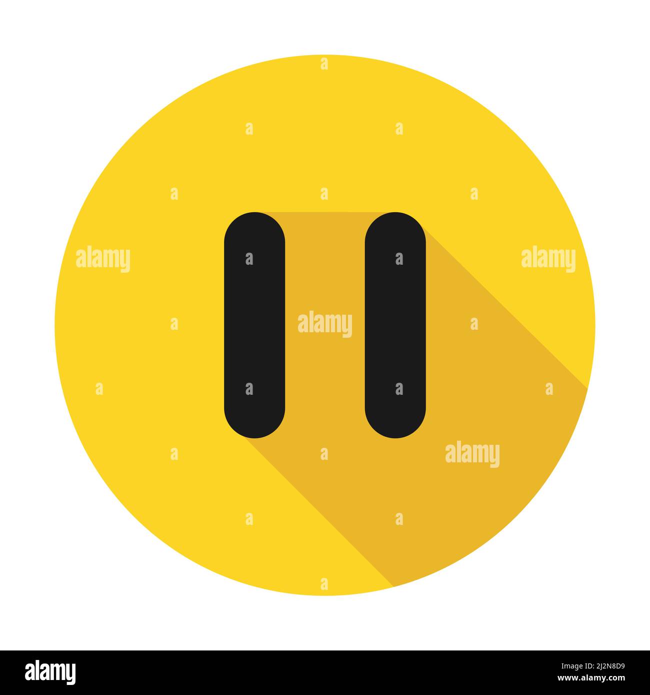 Stop and pause icon, interface media button, internet player video ...