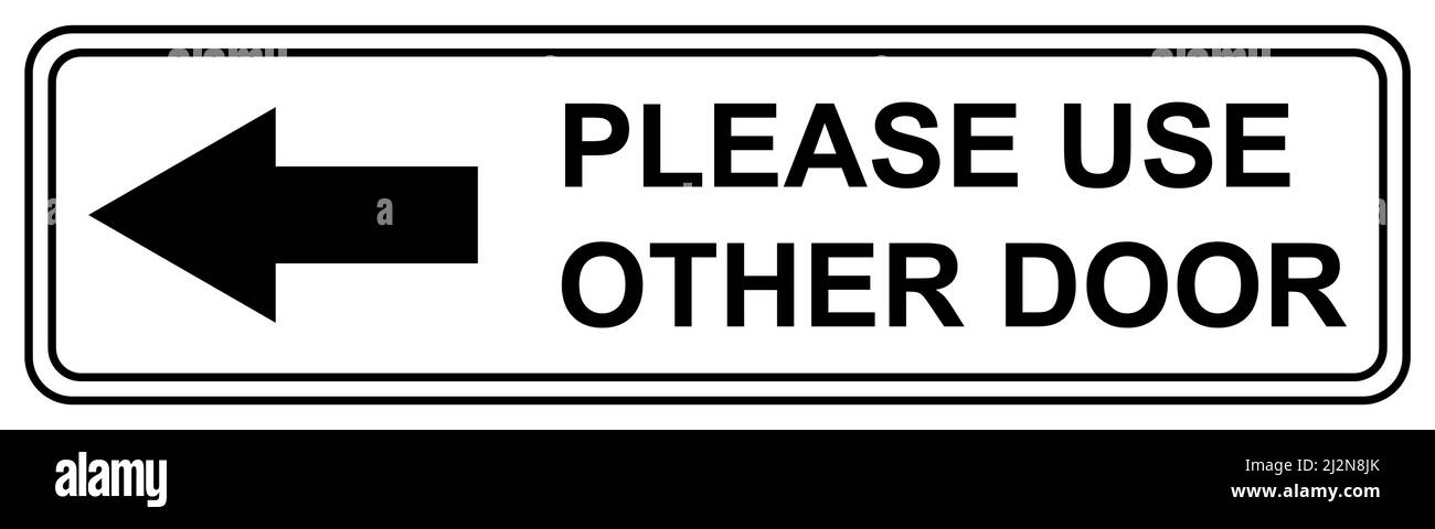 Please use other door graphic icon, information label, notice text ...