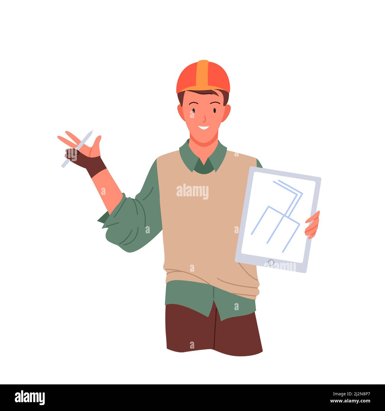 Architectural professional engineer worker man Stock Vector Image & Art ...