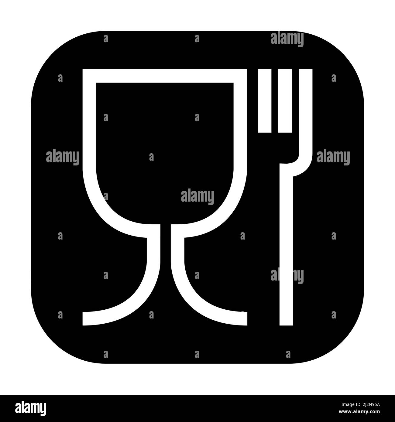 Food safe symbol. The international icon for food safe material, wine ...